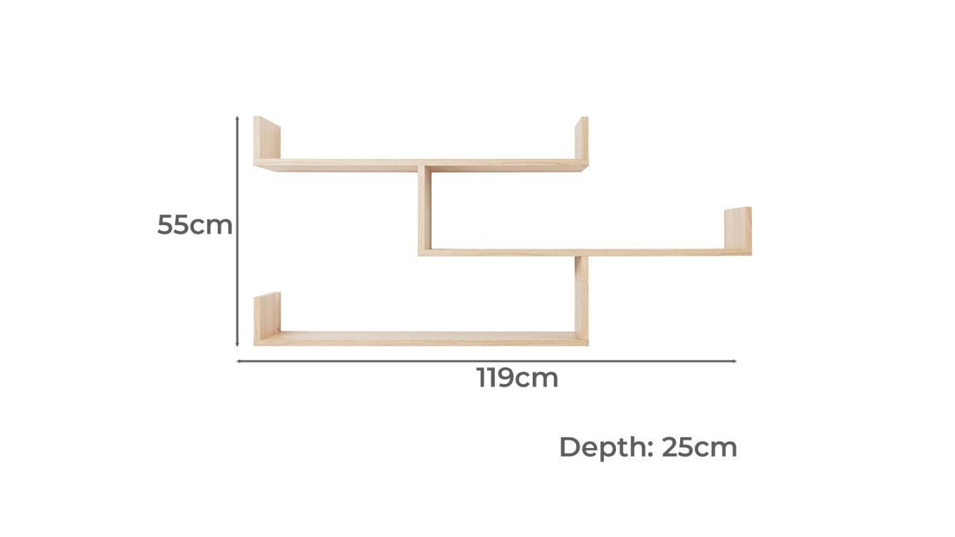 European Cabinetry Zurich Multi-Level Shelf Kit - Natural Oak | Harvey ...