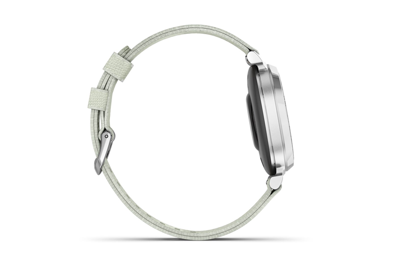 Garmin Lily 2 Fabric SmartWatch - Silver/Sage Grey | Harvey Norman