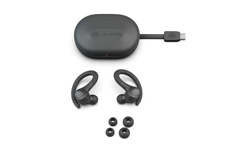 JLab GO Air Sport True Wireless Earbuds with USB-C Charging - Graphite ...