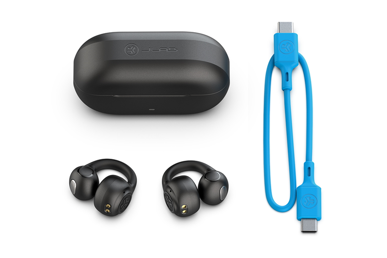JLab Flex Open Wireless Earbuds - Black | Harvey Norman