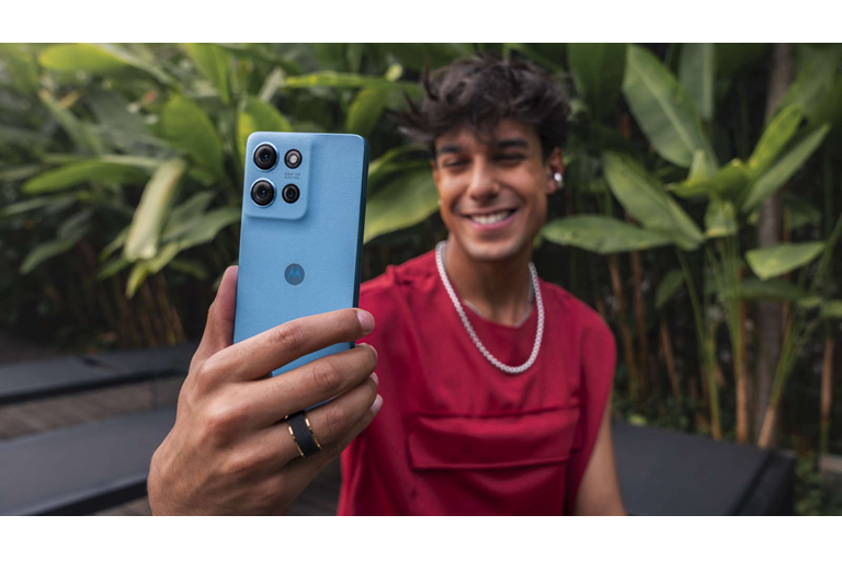 Motorola moto g75 5G 256GB - Aqua Blue + moto buds | Harvey Norman