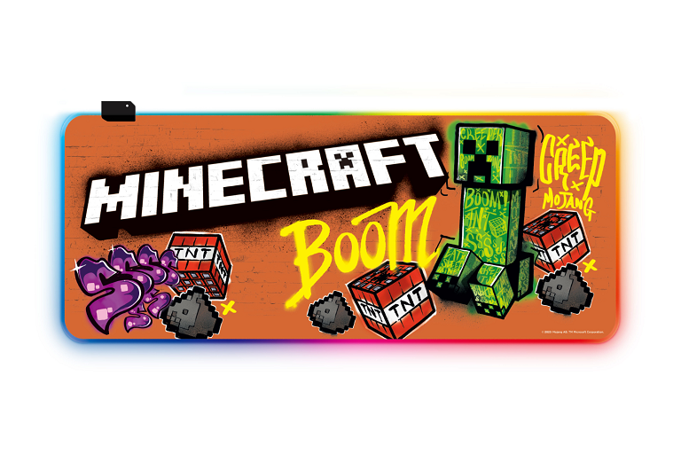 Powerwave Minecraft RGB XL Mouse Pad - Boom | Harvey Norman