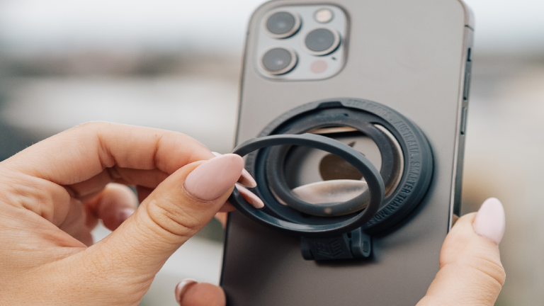 STM MagLoop iPhone Finger Loop, Stand and Bottle Opener - Black | Harvey Norman