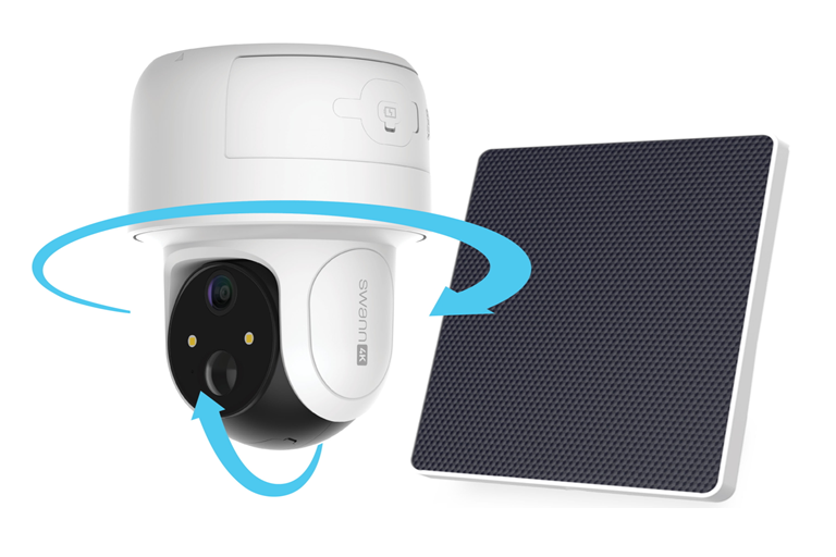 Swann 4K Pan and Tilt Security Camera with Solar Charging | Harvey Norman