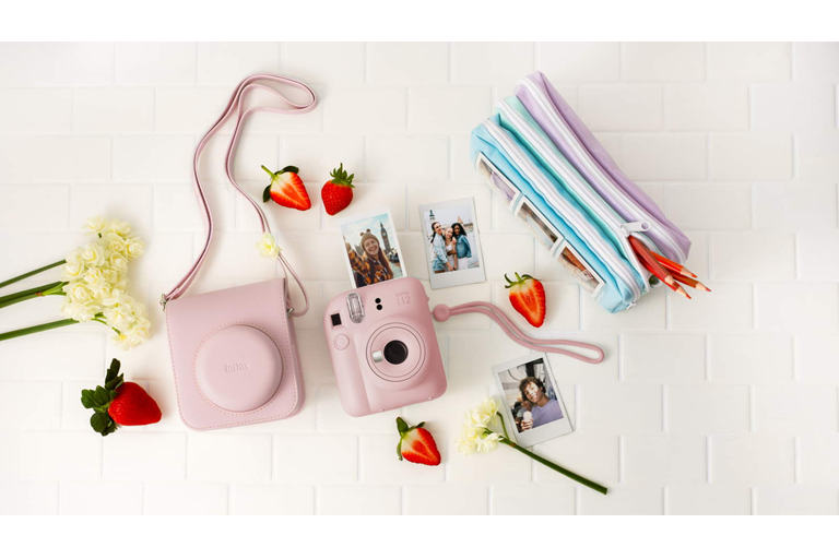 instax mini 12 Instant Photo Kit - Blossom Pink | Harvey Norman