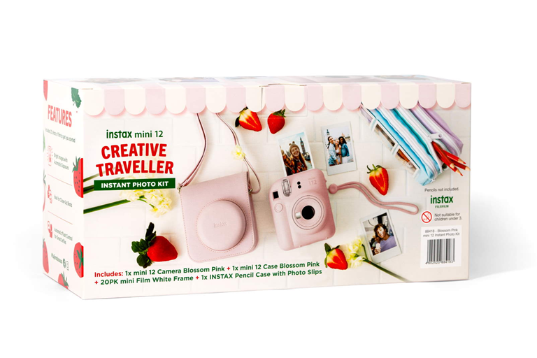 instax mini 12 Instant Photo Kit - Blossom Pink | Harvey Norman