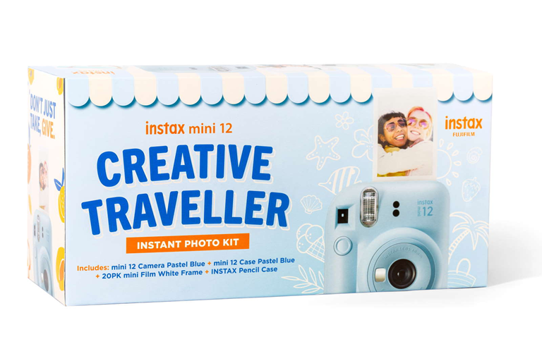 instax mini 12 Instant Photo Kit - Pastel Blue | Harvey Norman
