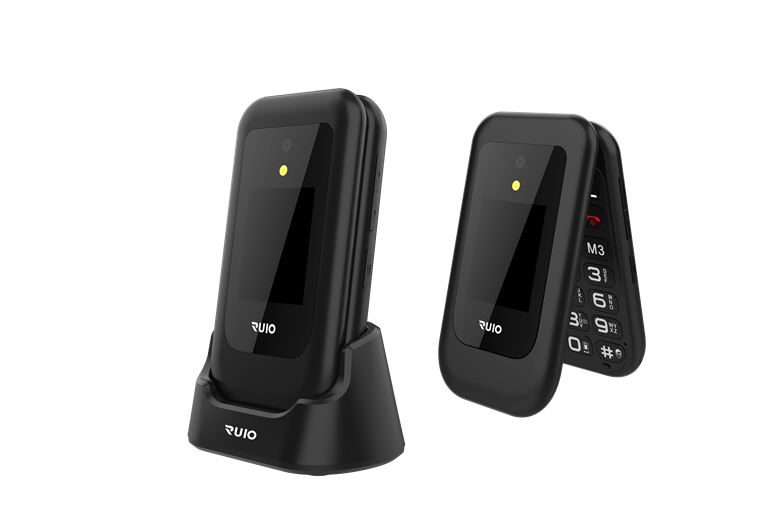 RUIO S1 4G Flip Phone - Black | Harvey Norman
