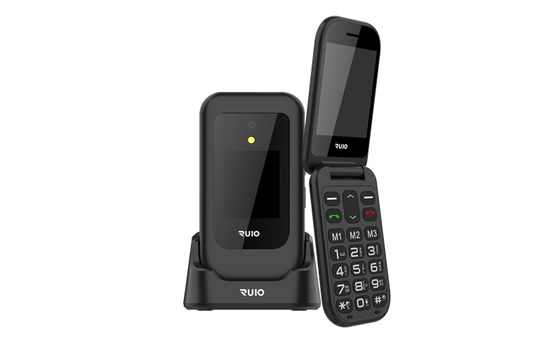 RUIO S1 4G Flip Phone - Black | Harvey Norman