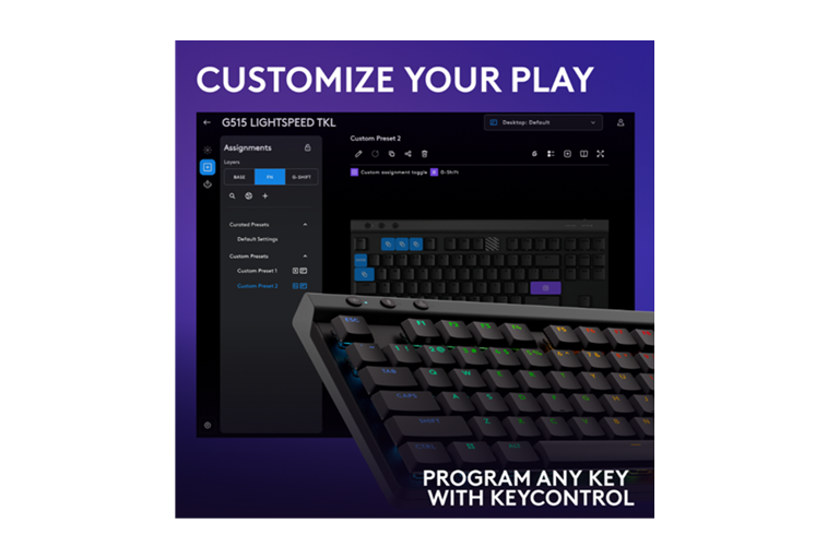 Logitech G515 LIGHTSPEED TKL Wireless Gaming Keyboard - Black | Harvey ...