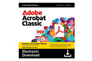 Adobe Acrobat Classic Student and Teacher Edition Digital Download - 3 ...