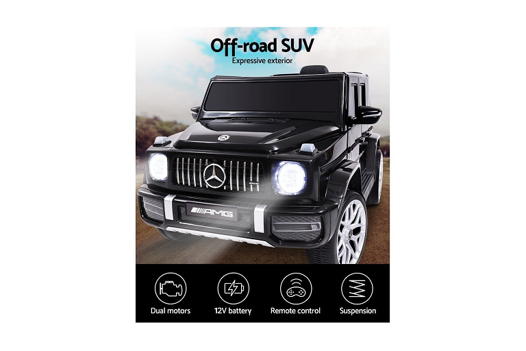 Rigo Licensed Mercedes-Benz 12V G63 AMG Kids Ride On Car - Black ...