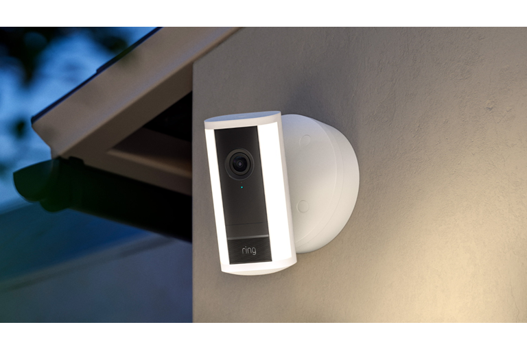 Ring Spotlight Camera Pro (2nd Gen) 4K Wired Security Camera - White ...
