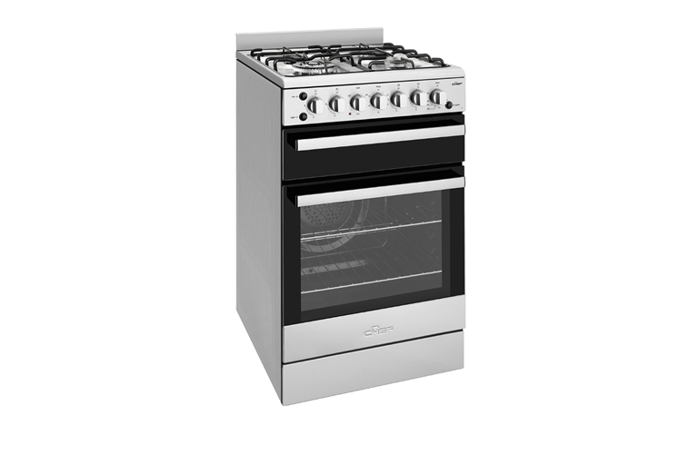 Chef 54cm 4 Zone Gas Freestanding Cooker - Stainless Steel | Harvey Norman