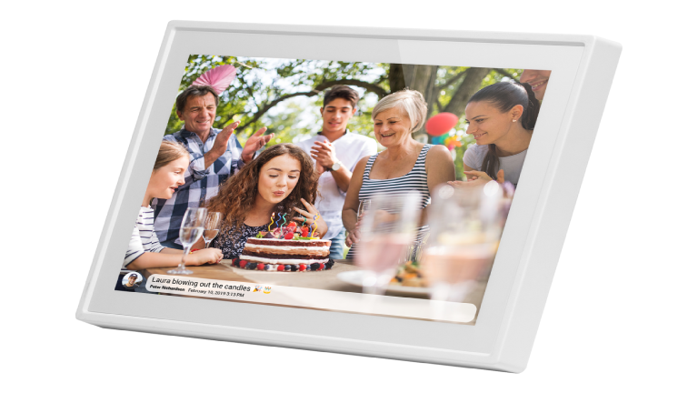 Jackson Frameo 15.6-inch WiFi Digital Photo Frame - White with Oak ...