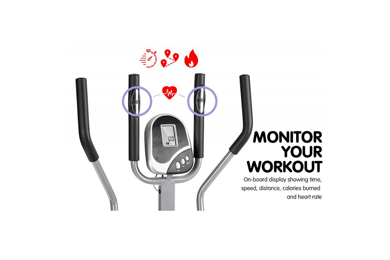 PowerTrain 3in1 Elliptical Bike - Silver | Harvey Norman