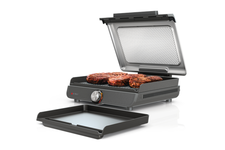 Ninja Sizzle Indoor Grill and Flat Plate - Grey | Harvey Norman
