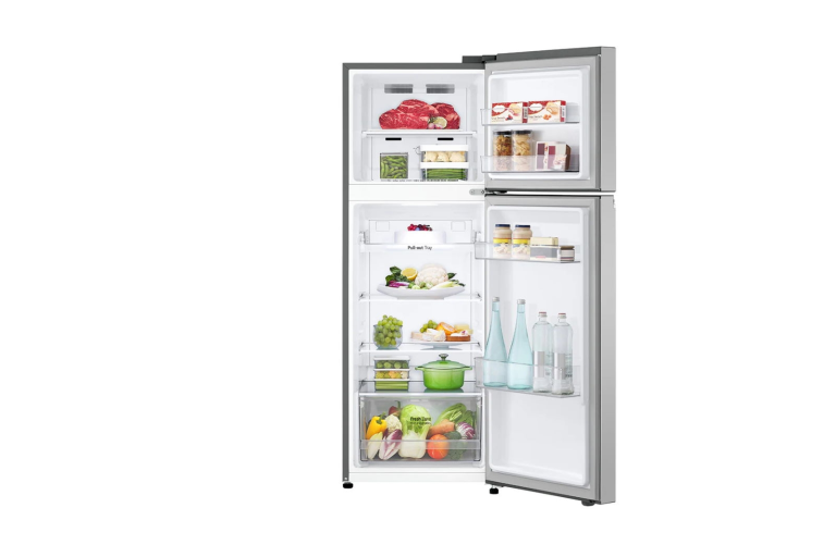 LG 375L Top Mount Fridge with Door Cooling+ - Stainless | Harvey Norman