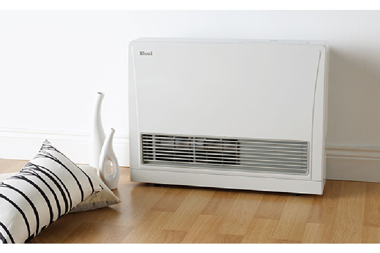 Rinnai EnergySaver 559FT Flued Gas Fan Heater - White | Harvey Norman