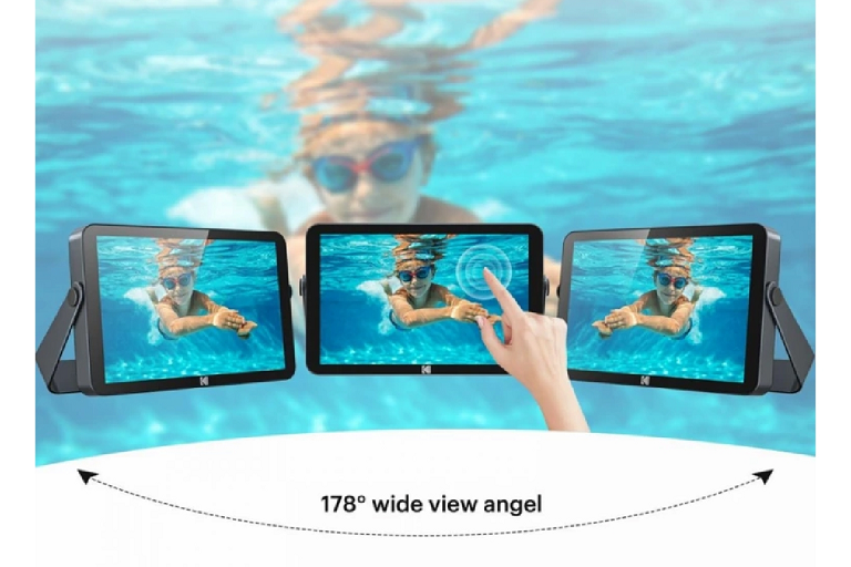 Kodak RWF-109 10 Inch Wi-Fi Rechargeable Digital Photo Frame with 32GB Internal Memory and Touch ...