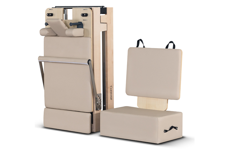 Contour Folding Wooden Pilates Reformer Machine - Beige | Harvey Norman