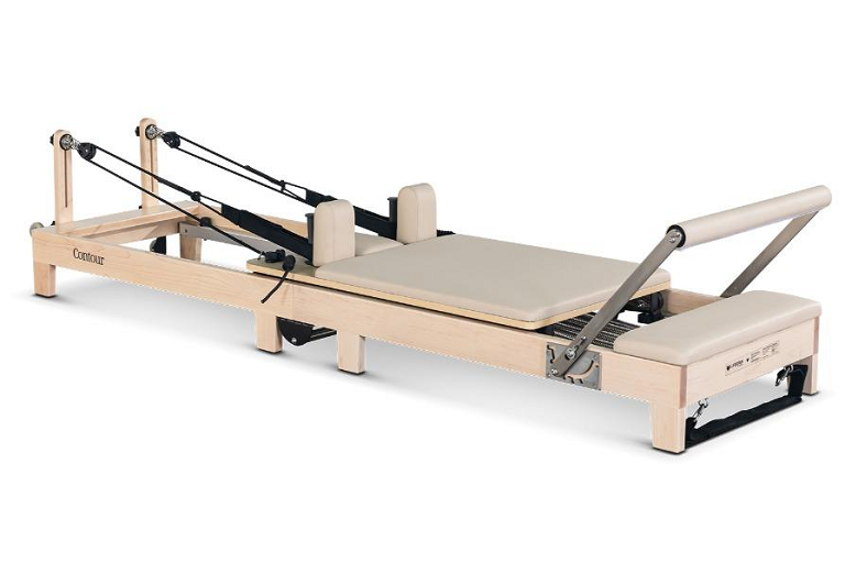 Contour Folding Wooden Pilates Reformer Machine - Beige | Harvey Norman