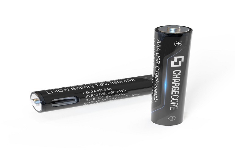 Laser ChargeCore 1.5V AAA USB-C Rechargeable Li-ion Battery - 4-Pack ...