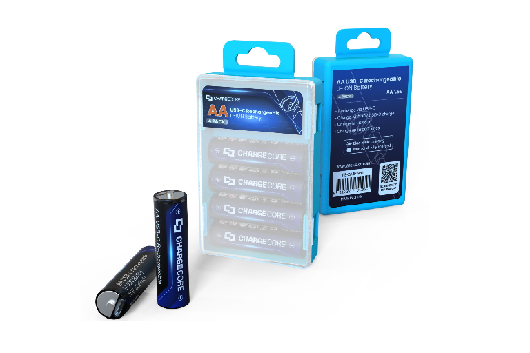 Laser ChargeCore 1.5V AA USB-C Rechargeable Li-ion Battery - 4-Pack ...