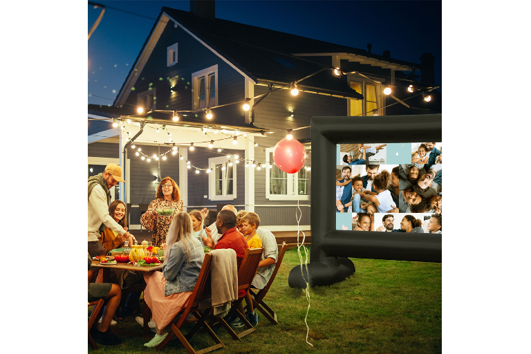 Precision Outdoor Projector Soundbar Screen Bundle | Harvey Norman