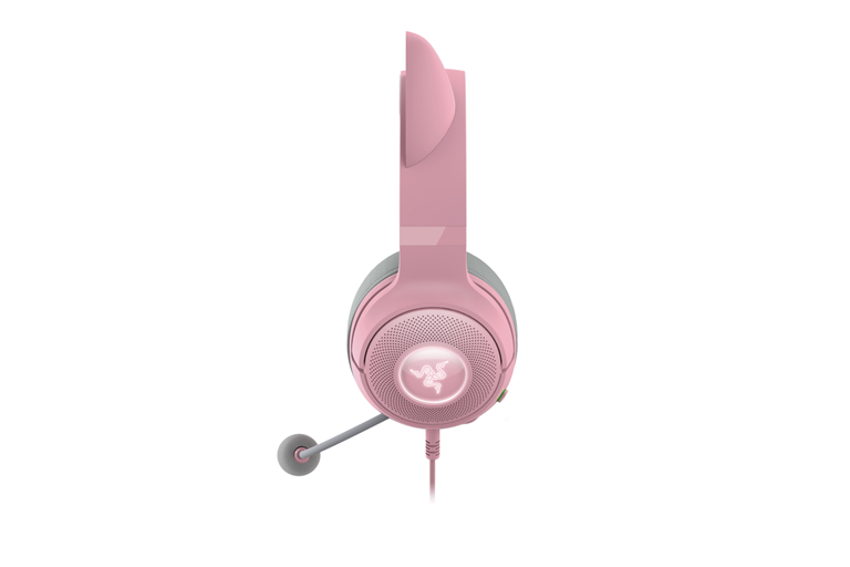 Razer Kraken Kitty V2 Quartz Edition USB Gaming Headset with RGB Kitty ...