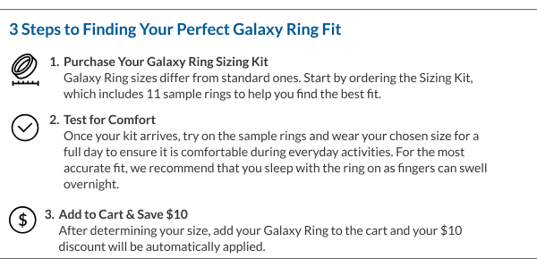 Samsung Galaxy Ring Sizing Kit | Harvey Norman