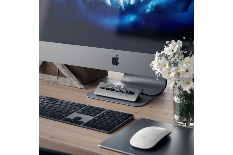 Satechi USB-C Combo Hub for Desktop - Space Grey | Harvey Norman