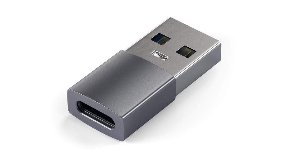 Satechi Aluminium USB-A to USB-C Adapter - Space Grey | Harvey Norman
