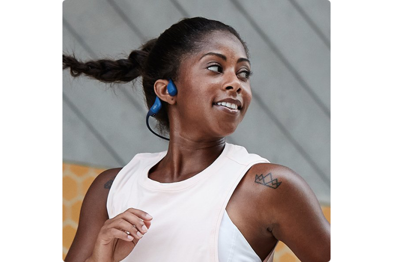 Shokz OpenRun Bone Conduction Open-Ear Endurance Headphones | Harvey Norman
