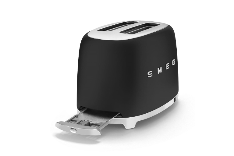 Smeg 50's Retro Style 2 Slice Toaster - Black Matte | Harvey Norman