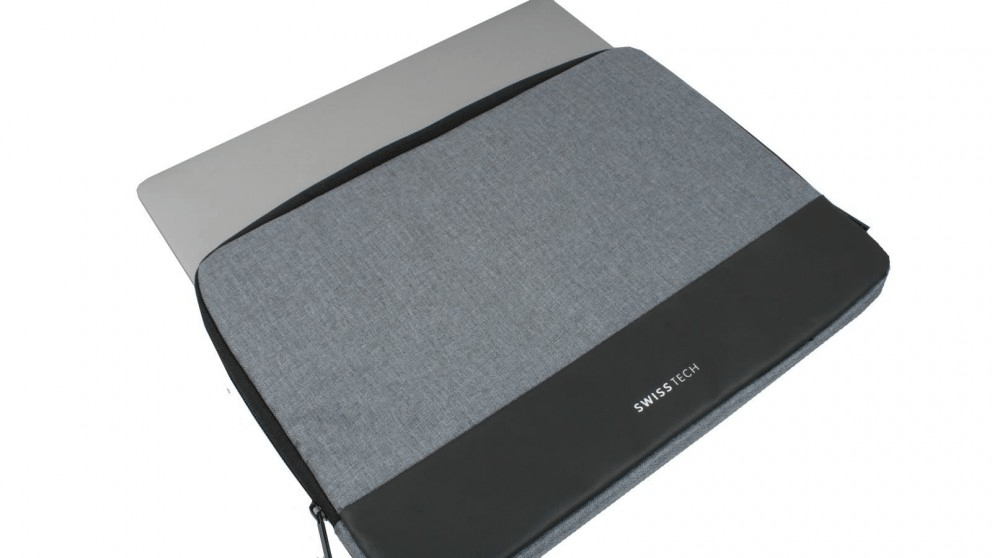 SwissTech 13.3-inch Soft Sleeve Laptop Case - Grey/Black | Harvey Norman