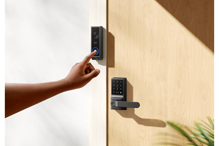 eufy Security C33 Smart Lever Lock - Black | Harvey Norman