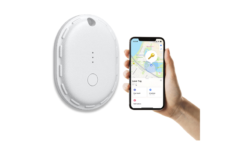 Laser Mini Smart Tag with Apple Find My Tracking - White | Harvey Norman