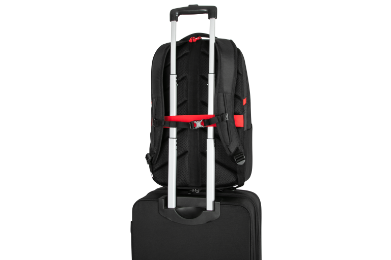 Targus 17.3-inch Strike II Gaming Backpack - Black/Red | Harvey Norman