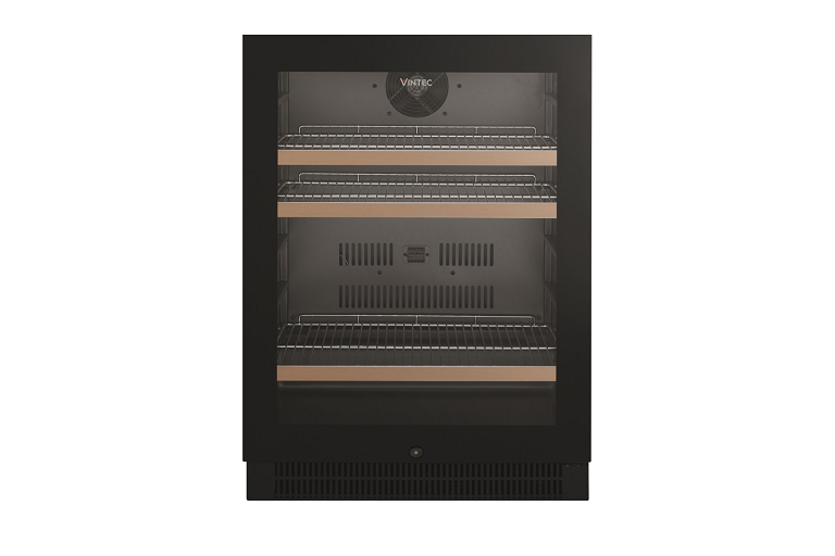 Vintec 100 Beer-Bottle Beverage Centre - Black Glass | Harvey Norman