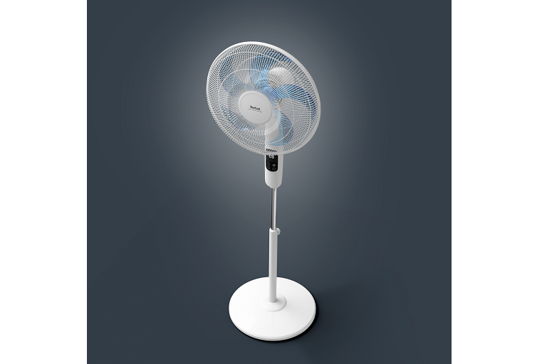 Tefal 40cm Turbo Silence Eco Pedestal Fan - White | Harvey Norman