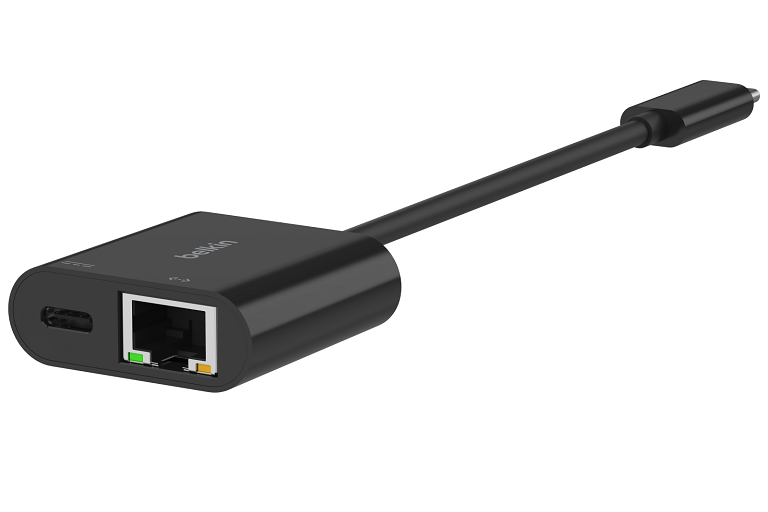 Belkin Connect 100W USB-C to Ethernet + Charge Adapter | Harvey Norman