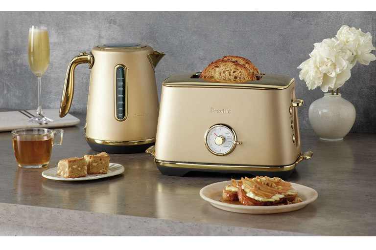 Breville Soft Top Luxe Brass 1.7L Kettle | Harvey Norman
